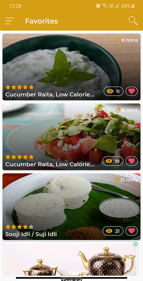 Android Recipe Book App (Cooking,Chef,Healthy Food, Admob with GDPR) by viaviwebtech